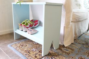 DIY End Table with Shoe Rack